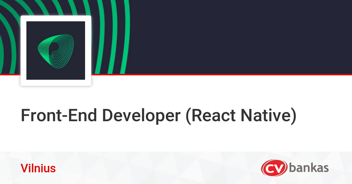 Front-End Developer (React Native) Vilnius, UAB „Pulsetto“ | CVbankas.lt