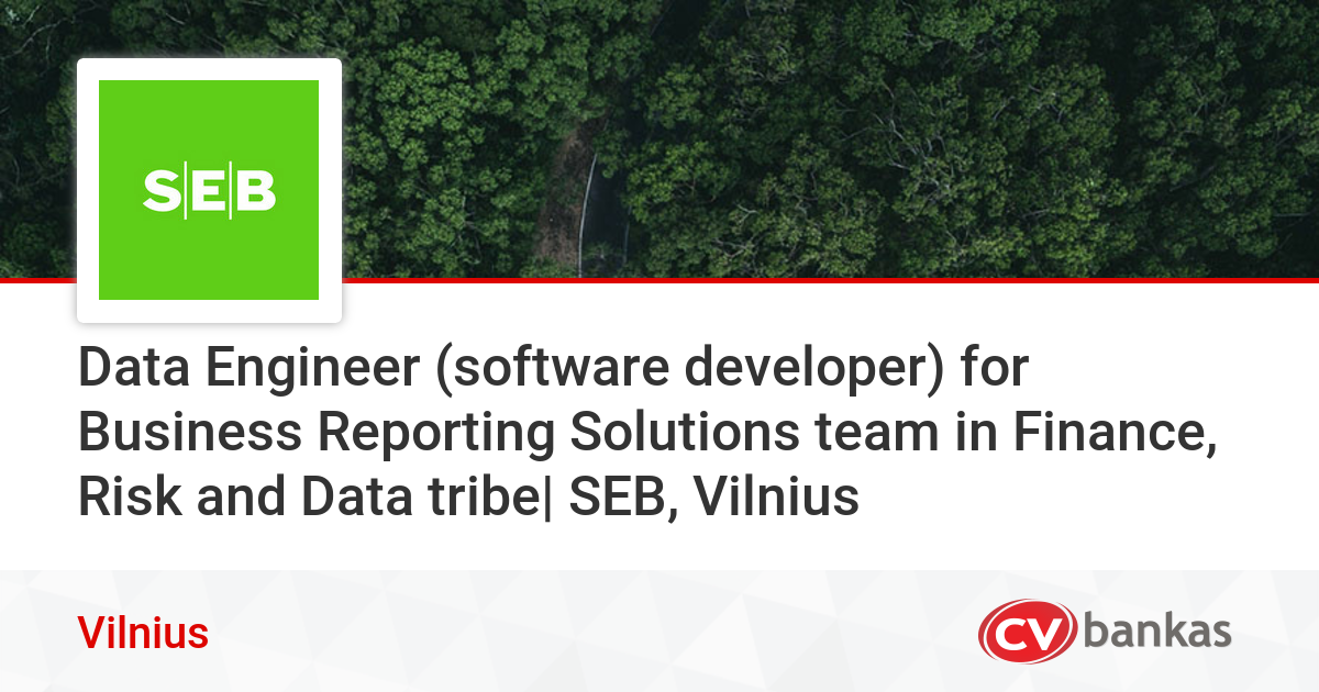 Data Engineer (software developer) for Business Reporting Solutions ...