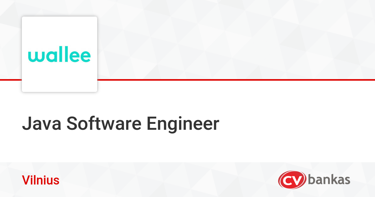 Java Software Engineer Vilnius, Wallee Lithuania, UAB | CVbankas.lt