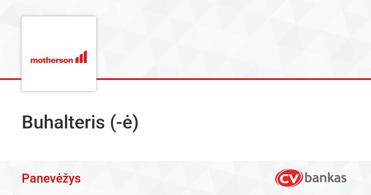 Buhalteris (-ė) Panevėžyje, UAB „PKC Group Lithuania“ | CVbankas.lt