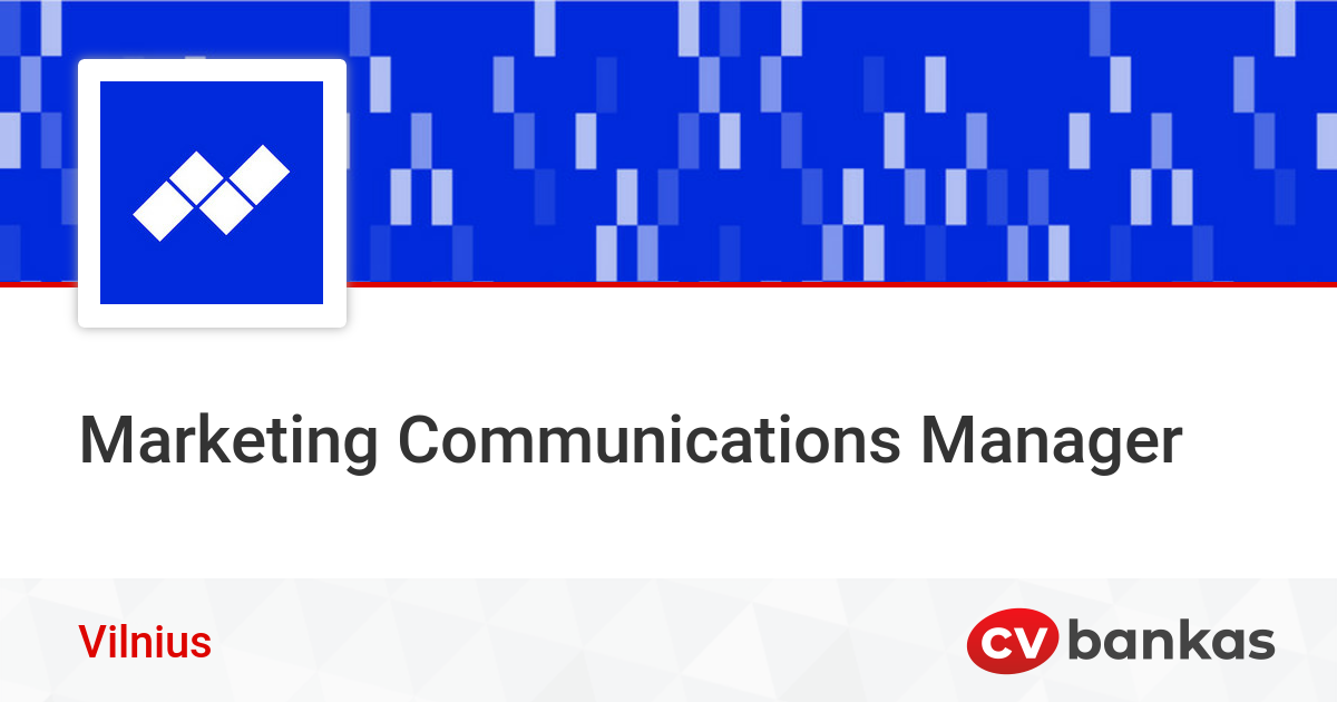 Marketing Communications Manager Vilnius, UAB „Gurtam“ | CVbankas.lt