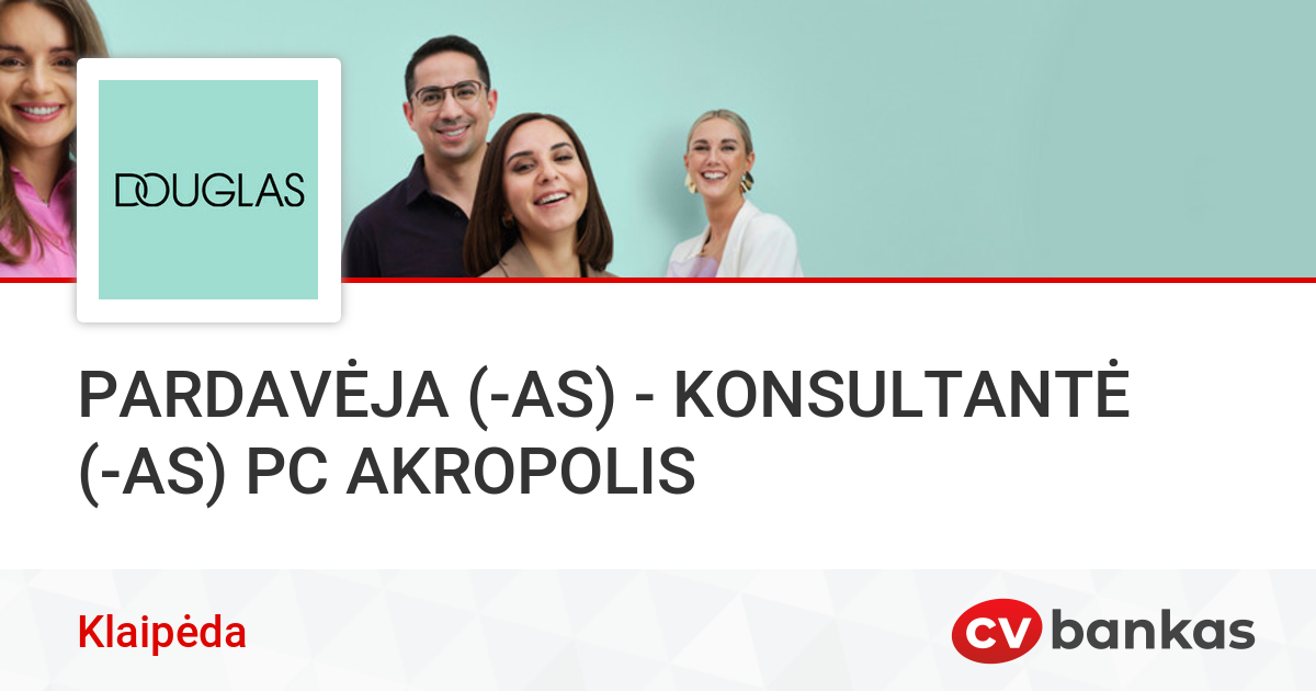 PARDAVĖJA (-AS) - KONSULTANTĖ (-AS) PC AKROPOLIS Klaipėdoje, UAB ...