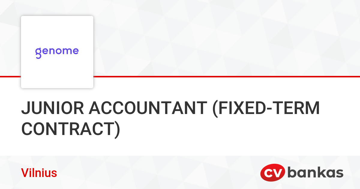 JUNIOR ACCOUNTANT (FIXED-TERM CONTRACT) Vilnius, Talent Lab | CVbankas.lt