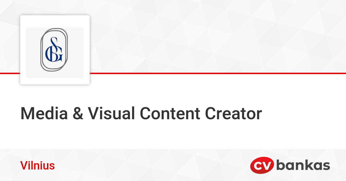 Media & Visual Content Creator Vilniuje, St. Bruno Group Of Companies ...