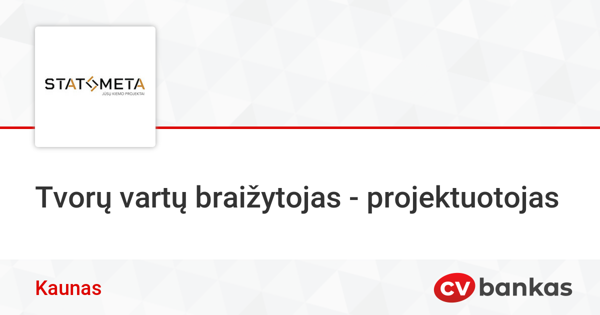Tvorų vartų braižytojas - projektuotojas Kaune, UAB „Statometa ...