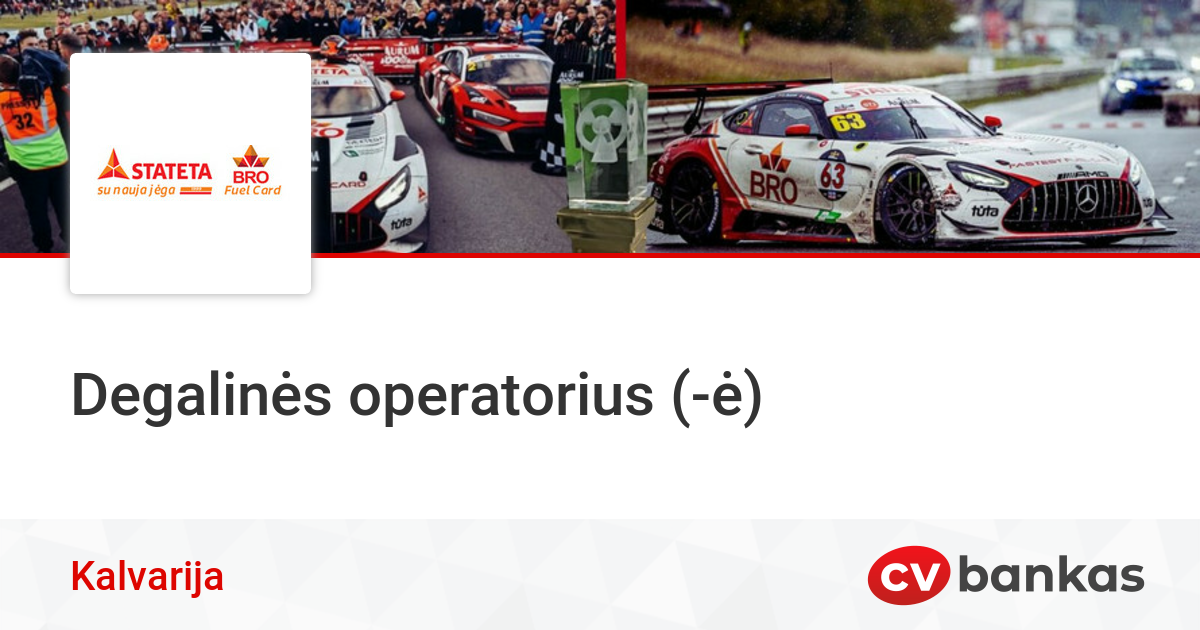 Degalinės operatorius (-ė) Kalvarijoje, Aljansas AIBĖ, UAB | CVbankas.lt