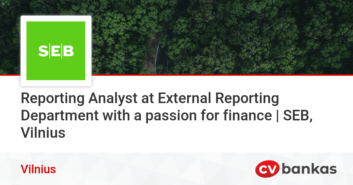 Reporting Analyst at External Reporting Department with a passion for ...