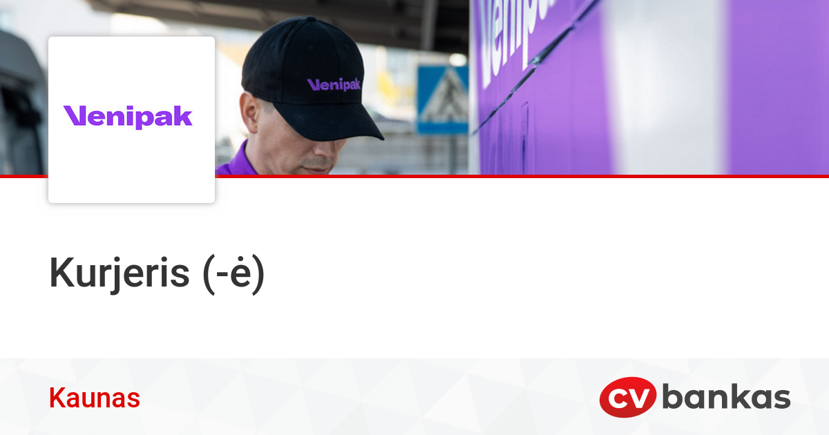Kurjeris (-ė) Kaune, Venipak įmonių grupė | CVbankas.lt