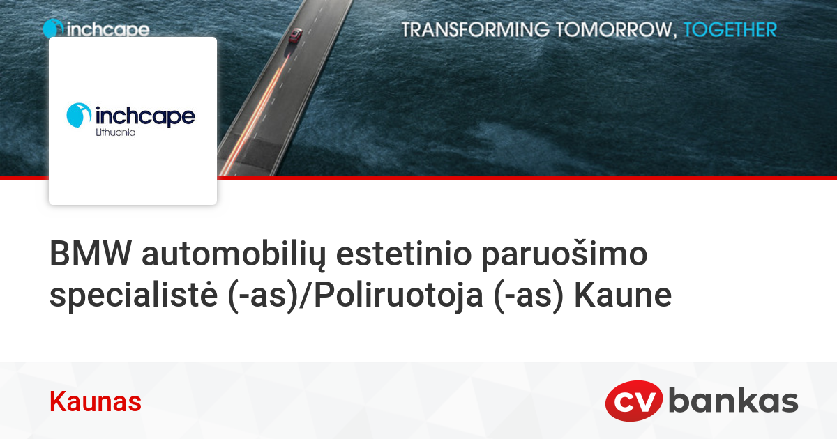 BMW automobilių estetinio paruošimo specialistė (-as) / Poliruotoja ...