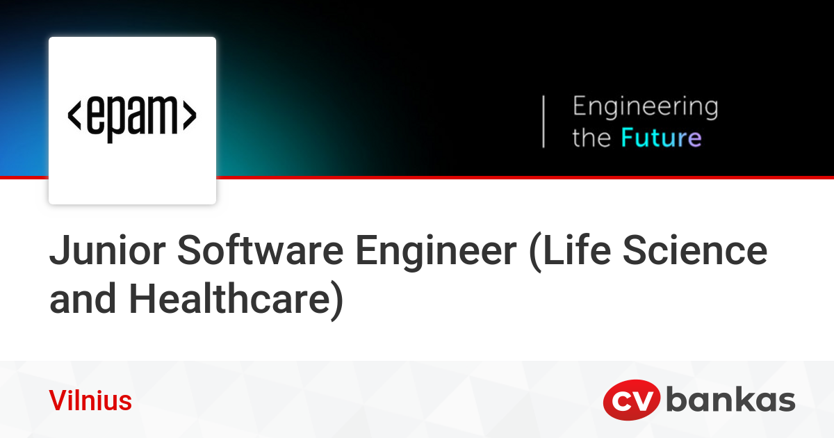 Junior Software Engineer (Life Science and Healthcare) Vilnius, EPAM ...