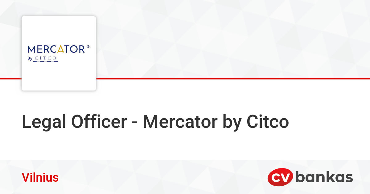 Legal Officer - Mercator by Citco Vilnius, Citco Group of Companies ...