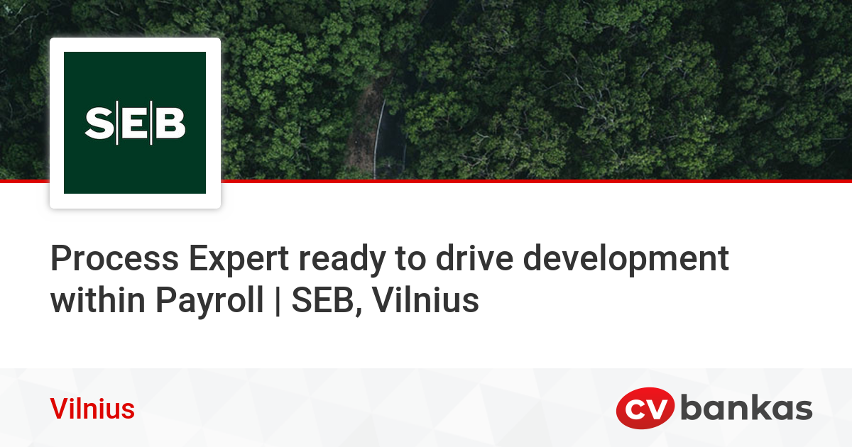 Process Expert ready to drive development within Payroll | SEB, Vilnius ...