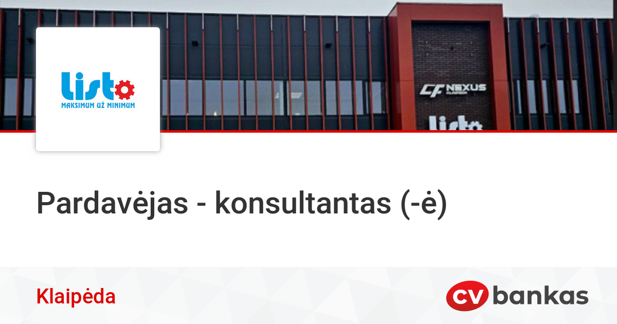 Pardavėjas - konsultantas (-ė) Klaipėdoje, UAB „Majada“ | CVbankas.lt
