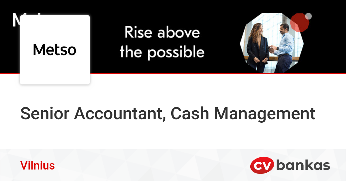 Senior Accountant, Cash Management Vilnius, UAB „Metso Global Business ...